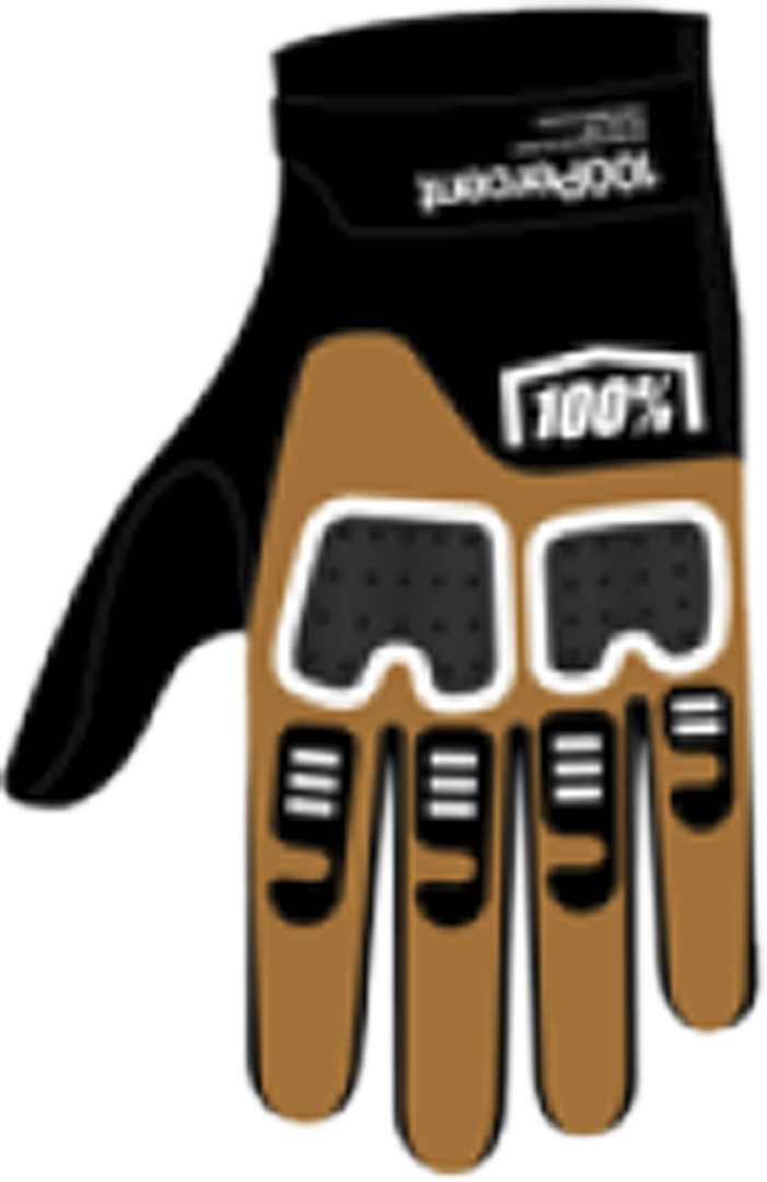 100% LANGDALE Gloves black/tan